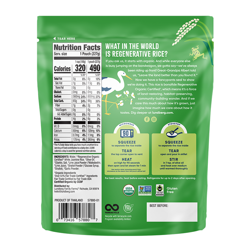 Organic 90-Second Cilantro Lime Rice | Lundberg Family Farms