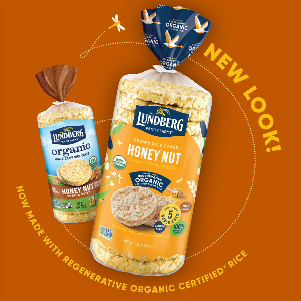 Organic Honey Nut Rice Cakes - Products | Lundberg Family Farms
