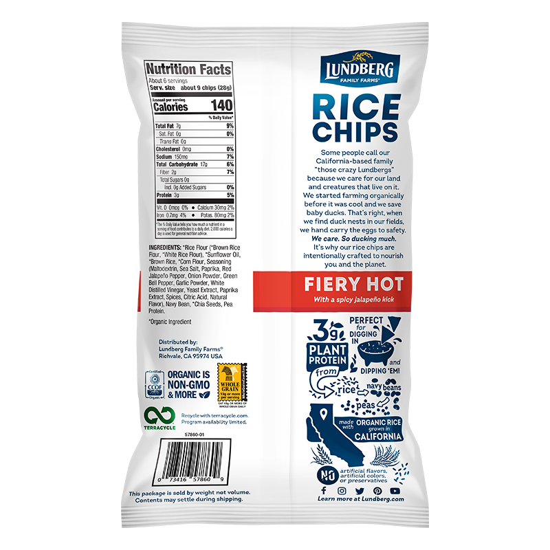 Fiery Hot Rice Chips - Products | Lundberg Family Farms